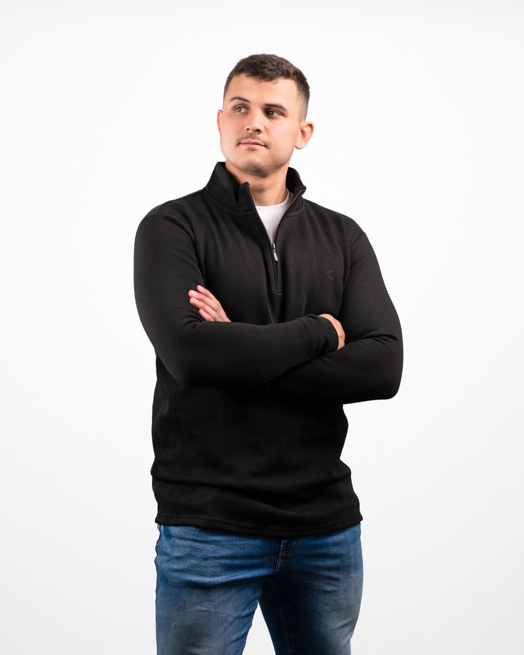 Quarter Zip | 2-Pack Black | Classic Cut