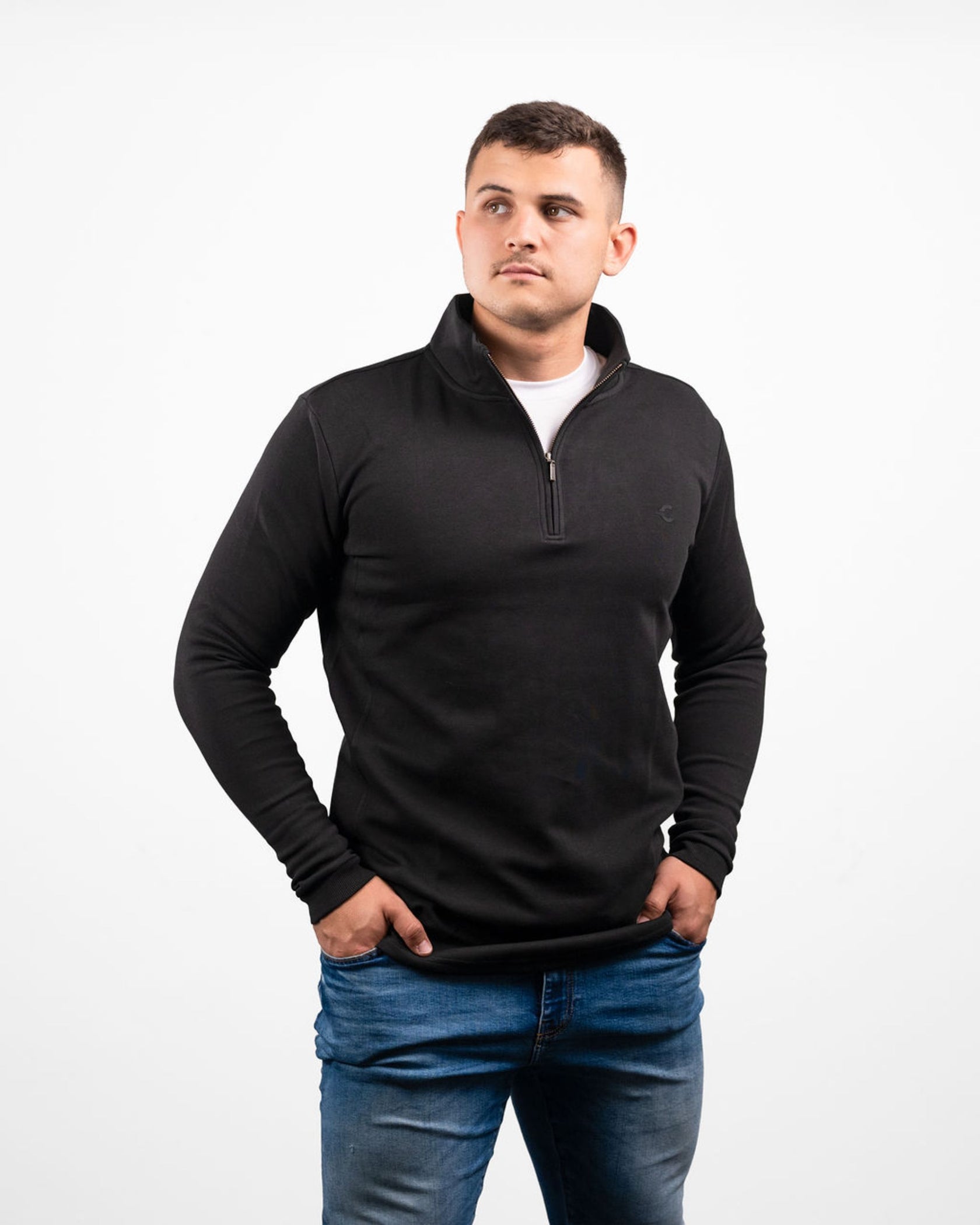 Quarter Zip | 2-Pack Black | Classic Cut